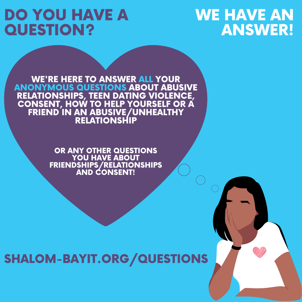 Anonymous Questions graphic with Link - Shalom BayitShalom Bayit